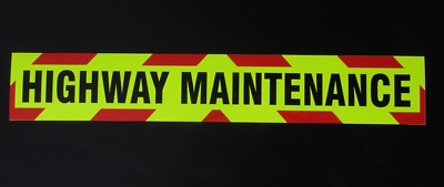 Highway Maintenance Fluorescent vehicle warning sign Magnetic and Self ...