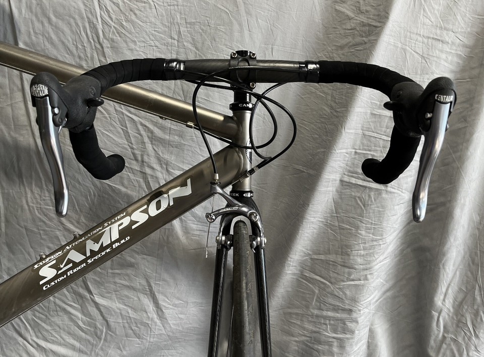 Sampson Titanium Road Bike Custom 58cm Carbon Fork Centaur Mix 2x10 Rim ...