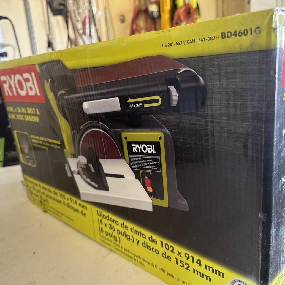 Ryobi Bench Belt Disc Sander Sanding Machine Vertical Horizontal ...