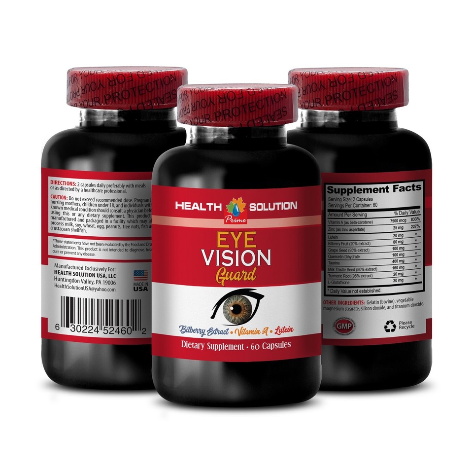 Bilberry fruit extract - EYE VISION GUARD - Eye care formula 2 Bottles ...
