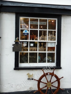 Photo 6x4 Antique shop window, The Mint, Rye The sign says "Bed pans ...