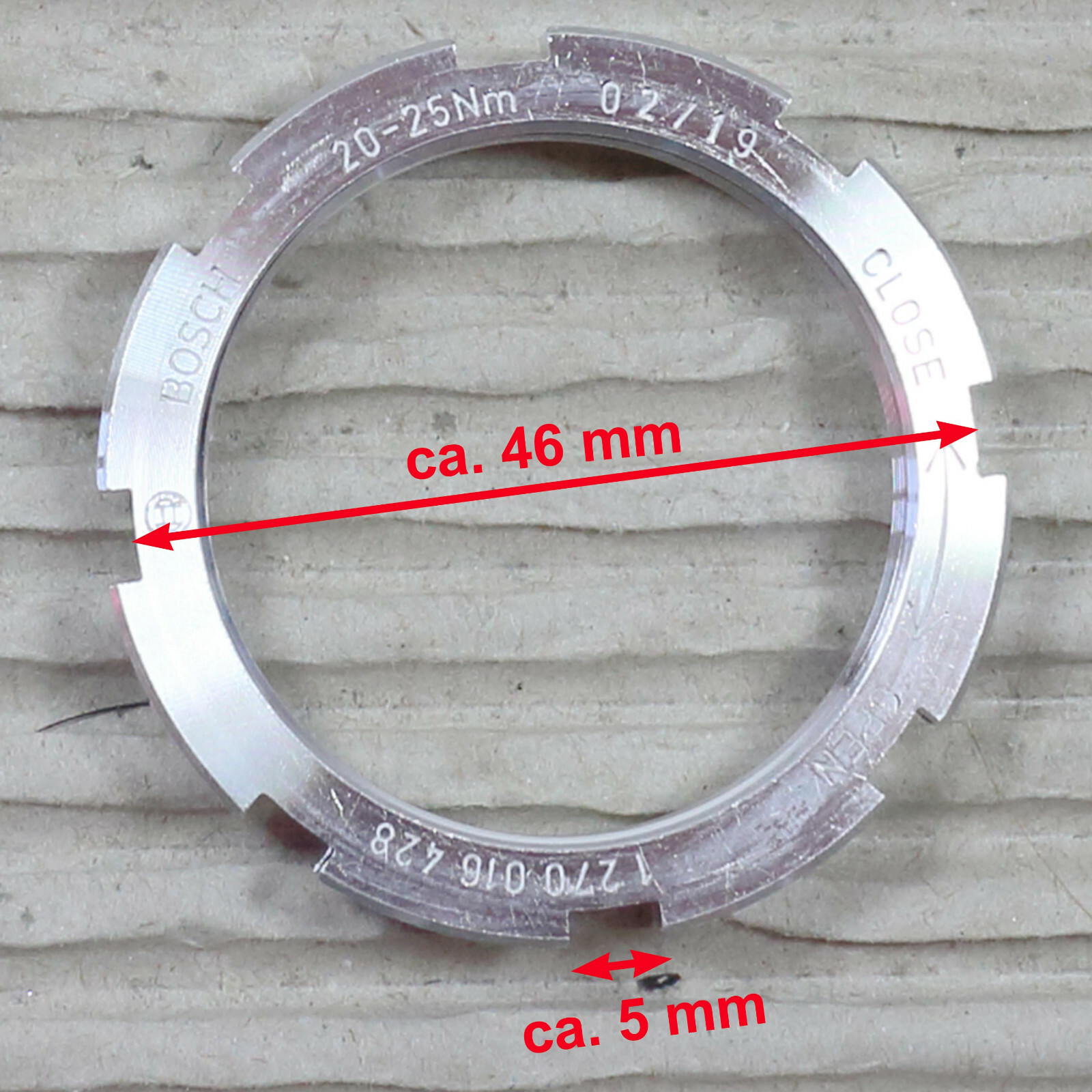 Bosch Lockring Gen2 aus Aluminium für Active und Performance E-Bike ...