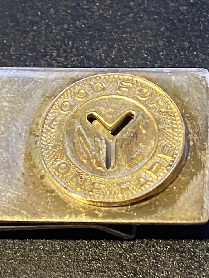 Vintage Money Clip with NYC Subway Token Insignia in Gift Box | eBay