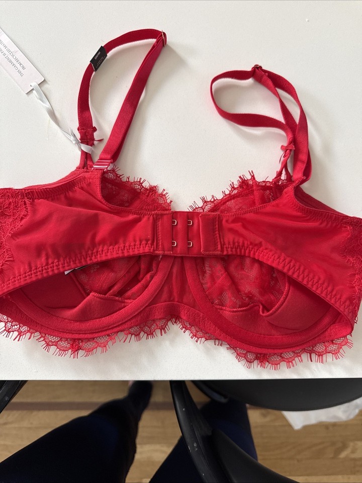 Victorias Secret Very Sexy Lined Balconet Bra Womens 34DD Red Lace | eBay