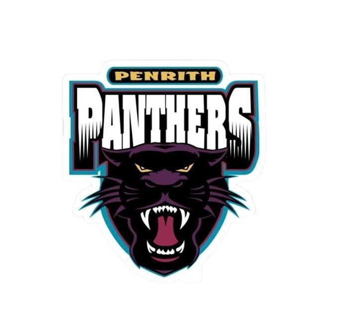 10 PACK PENRITH PANTHERS NRL CLUB LOGO LARGE PRE-CUT CAR SPOT STICKER ...