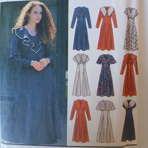 Simplicity 8656 Boho Prairie Empire Waist Maxi Dress 6-10 Vintage '90s ...