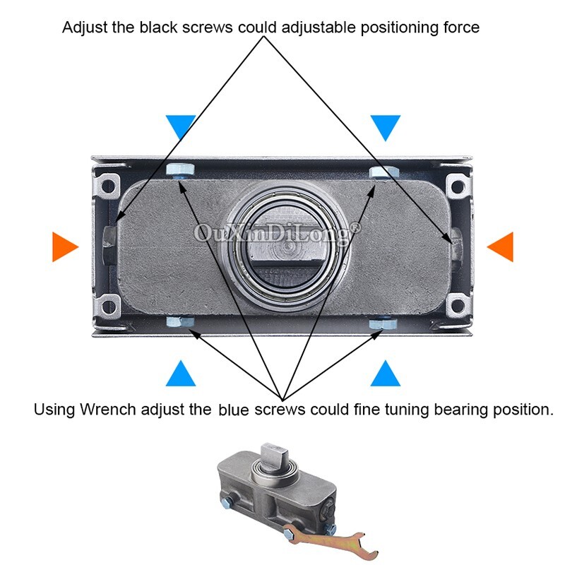 Heavy Door Pivot Hinge 360° Rotary 90° Positioning Hidden Door Hinges ...