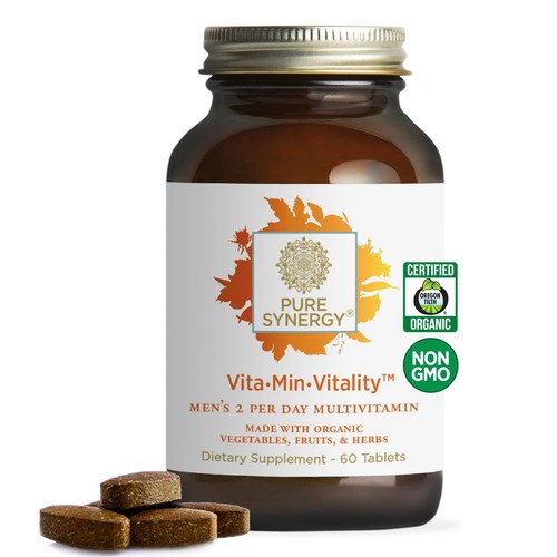 PURE SYNERGY Vita·Min·Vitality | Natural Multivitamin for Men | Men’s ...