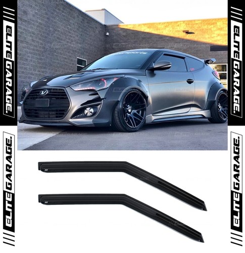Side Window Visors Weathershields for Hyundai Veloster 3Door Rain Guard ...