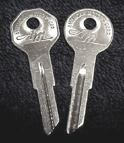 NOS Original Key Blanks AMC Rambler 54 - 69 Javelin & AMX Rebel ...
