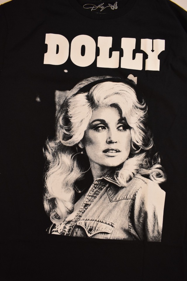 Dolly Parton Mens Dolly Portrait Black Shirt NWT Medium | eBay