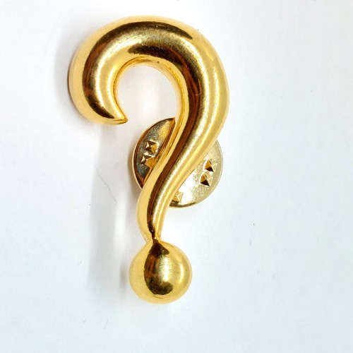 Question Mark Pin Brooch Gold Tone Lapel Enamel Collectible | eBay