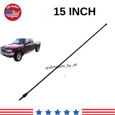 15" Short Black Antenna Mast Replacement AM/FM For FORD RANGER (1983 ...