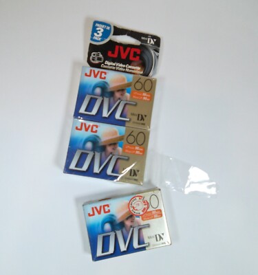 Lot of 3 JVC DVC 60 Mini DV Digital Video Cassette Tapes Sealed NEW | eBay