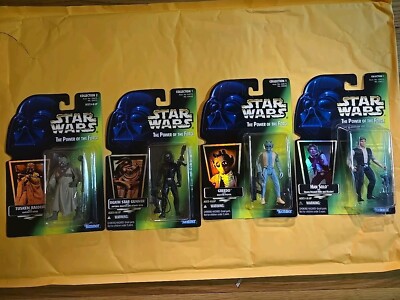 Star Wars POTF Lot Tusken Raider, Death Star Gunner, Greedo, Han Solo ...