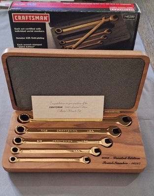 2003 CRAFTSMAN 22K Gold Plated 5pc Wrench Set - Collector Limited ...