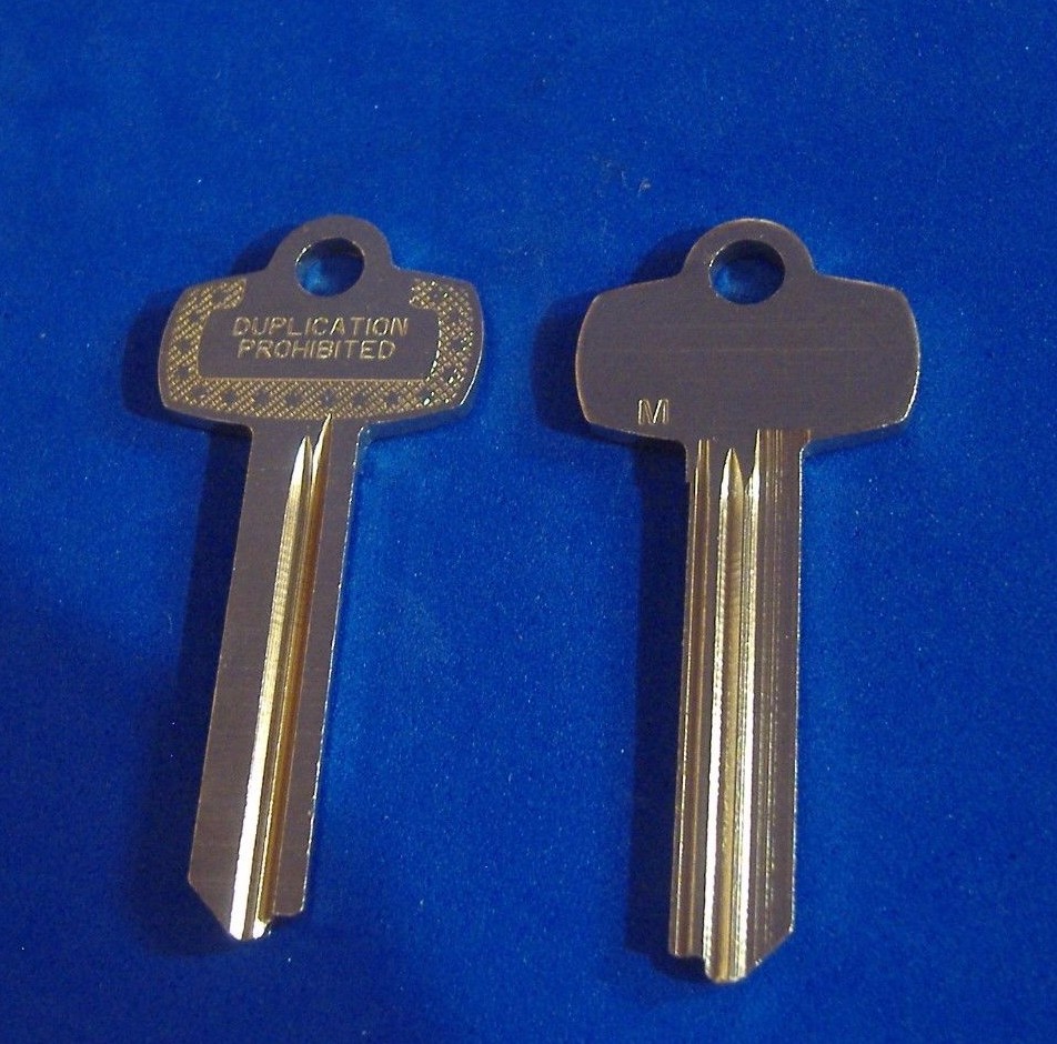 TWO NICKEL SILVER FITS BEST KEY BLANKS FOR "M" KEYWAY | eBay