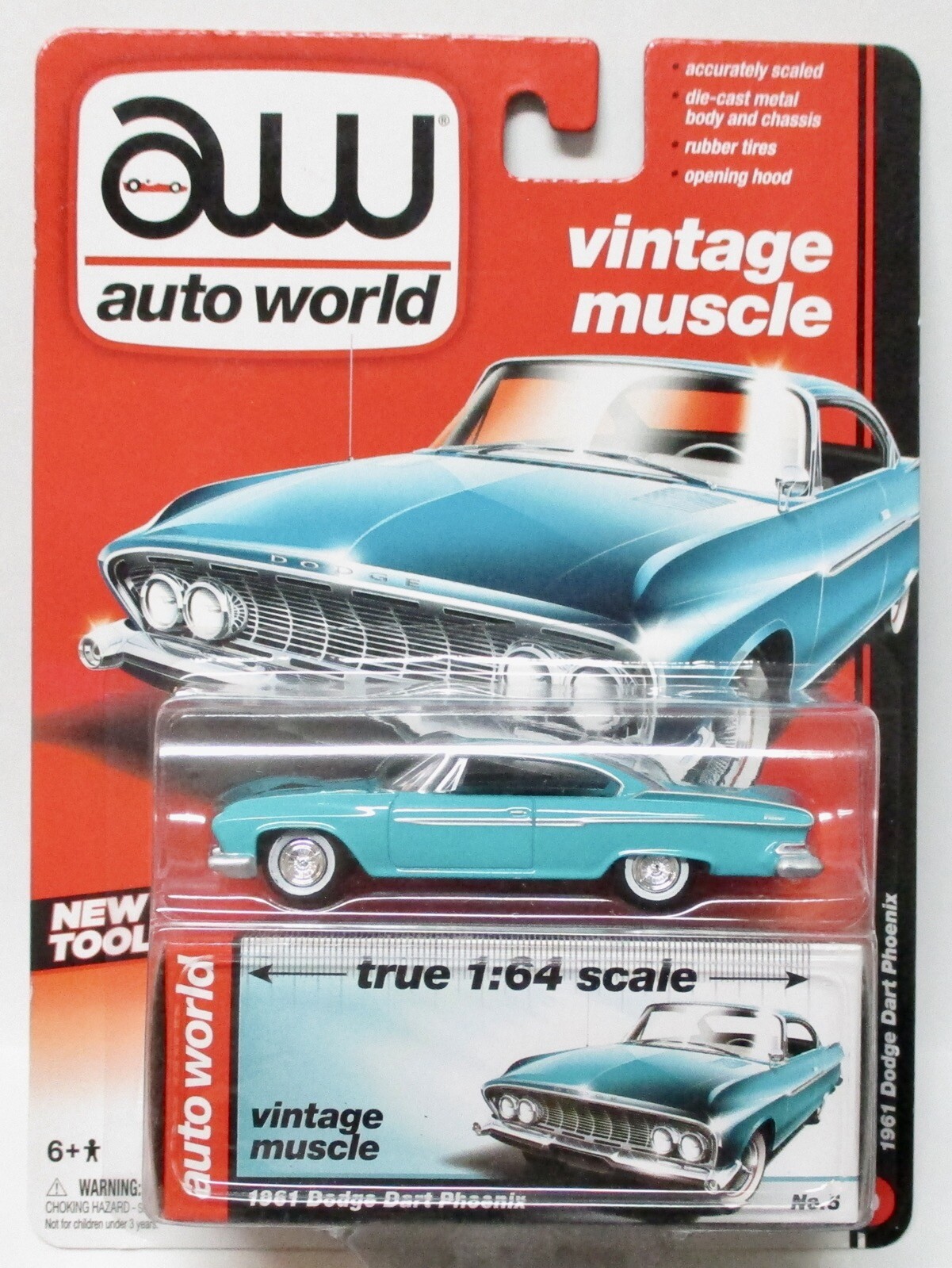 2013 AUTO WORLD VINTAGE MUSCLE 1961 DODGE DART PHOENIX TEAL COMBINED ...
