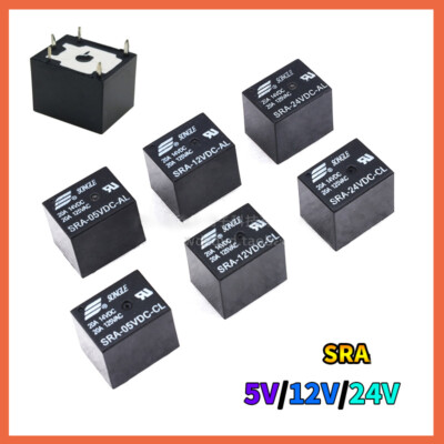 5V 12V 24V Mini Relay SPDT 4-Pins 5-Pins PCB General Purpose Relay SRA ...