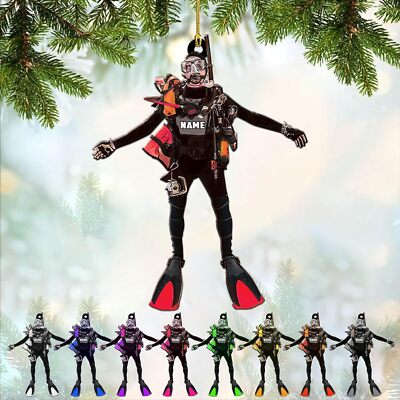 Personalized Scuba Diving Equipment Personalized Christmas Ornament ...