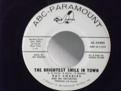 Ray Charles,ABC-Par. 10405,"The Brightest Smile In Town"US,7"45,PROMO ...