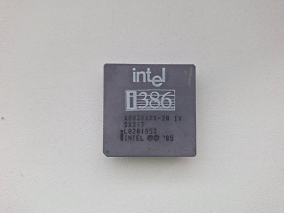 Intel A80386DX-20 80386DX SX217 old logo 386 vintage CPU GOLD | eBay