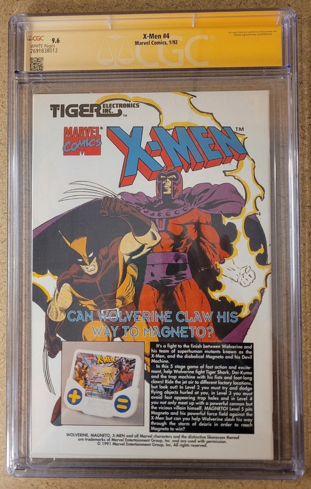 X-Men #4 CGC 9.6 (1992) - Signed by Jim Lee - 1st Appearance Omega Red ...