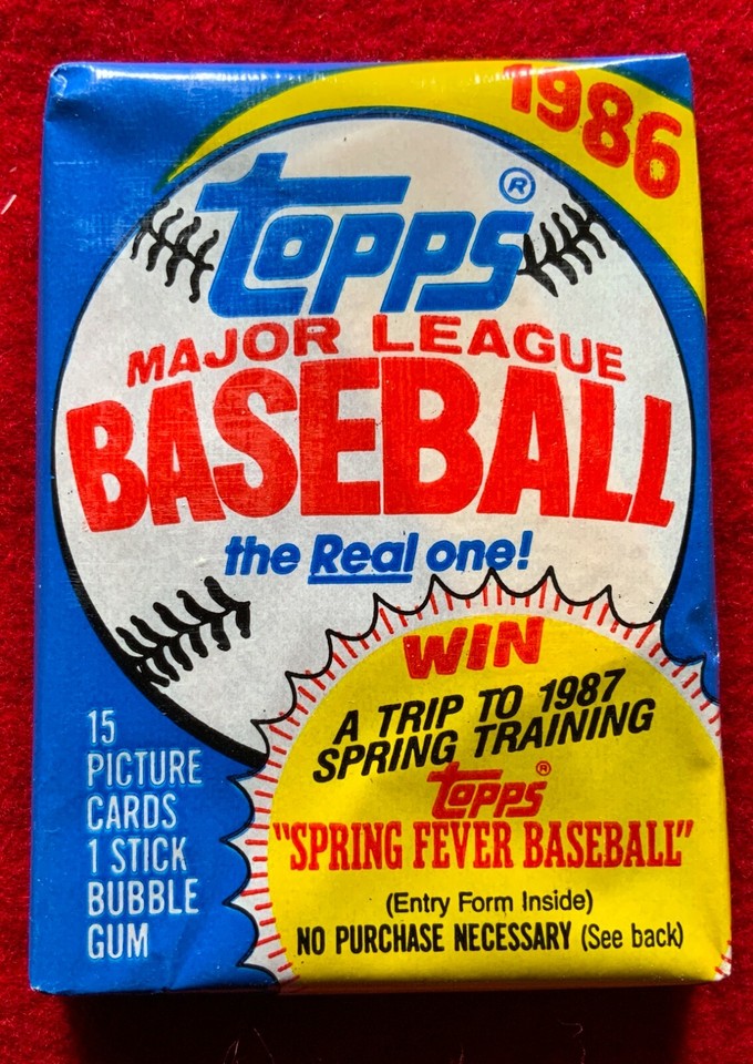 1982 1983 1984 1985 1986 1989 1991 1992 TOPPS BASEBALL CARD WAX ...