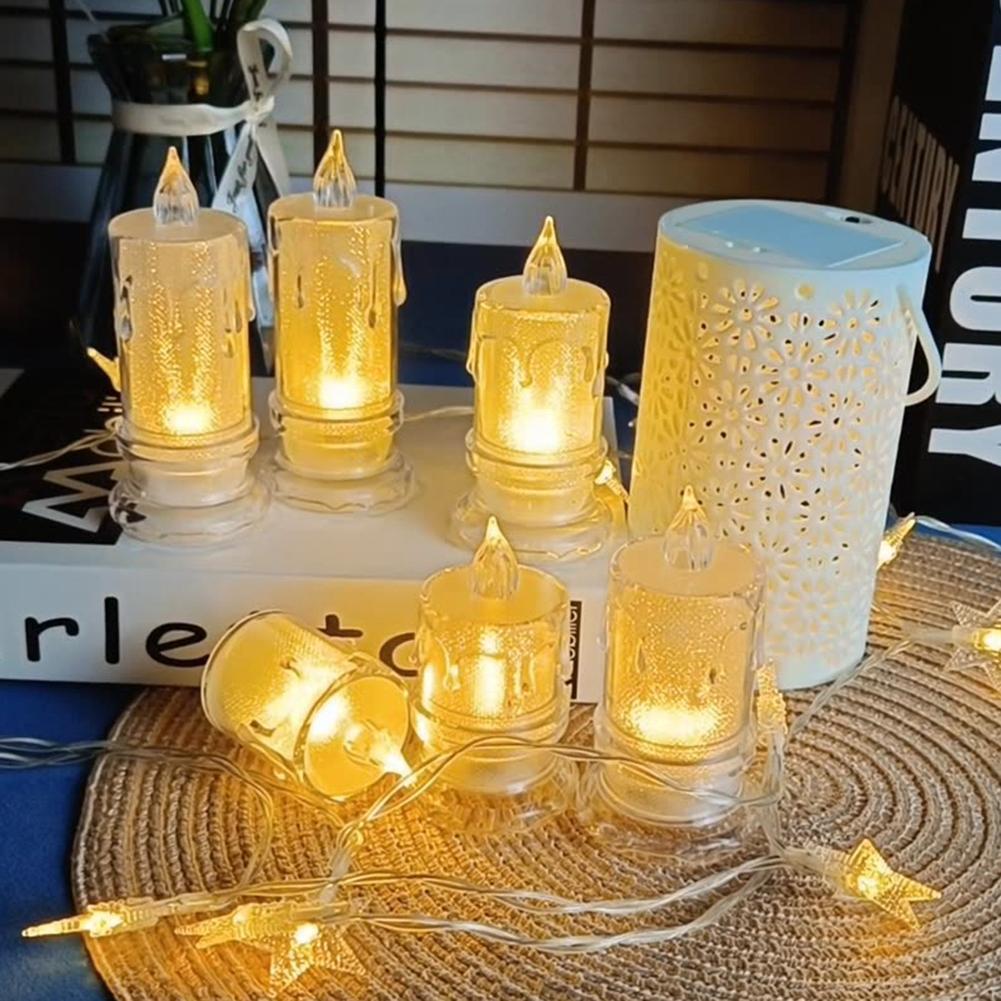 AU Crystal Electronic Candle LED Mini Night Light Dating Party Decor 4 ...