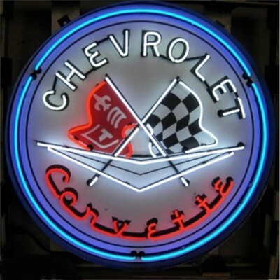 Chevrolet Corvette Neon Sign - Chevy - Massive 36" - Metal Can - C1 ...