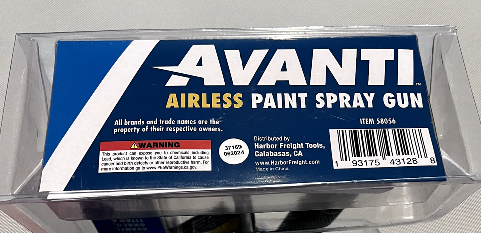 Avanti Airless Paint Spray Gun 58056. w/Built-In Hose Swivel ...