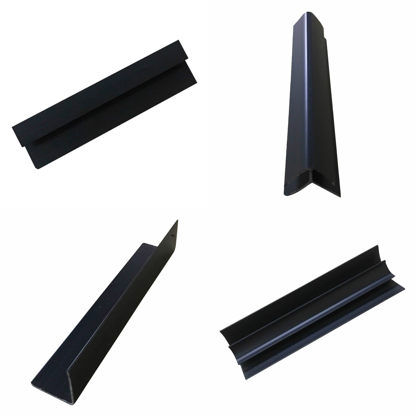 Black Trims For 5mm Bathroom Wall Panels Shower Cladding PVC Trims 2.6m ...