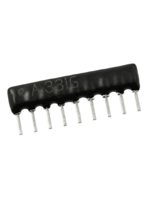 50Pcs Resistor Network A09-331G SIP-9 A09-331 A331G 330R 330 ohm 9-pin ...