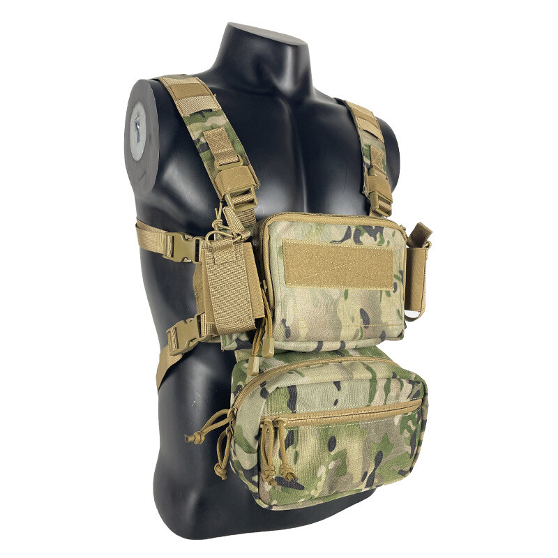 Tactical Nylon Molle Chest Rig Adjustable Mag Magazine Pouch Carrier ...