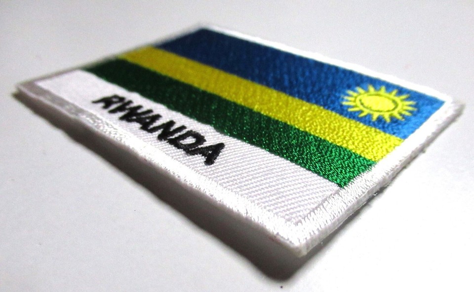 Patch Rwanda écusson patche drapeau Rwandais 70 x 45 mm brodé à coudre ...