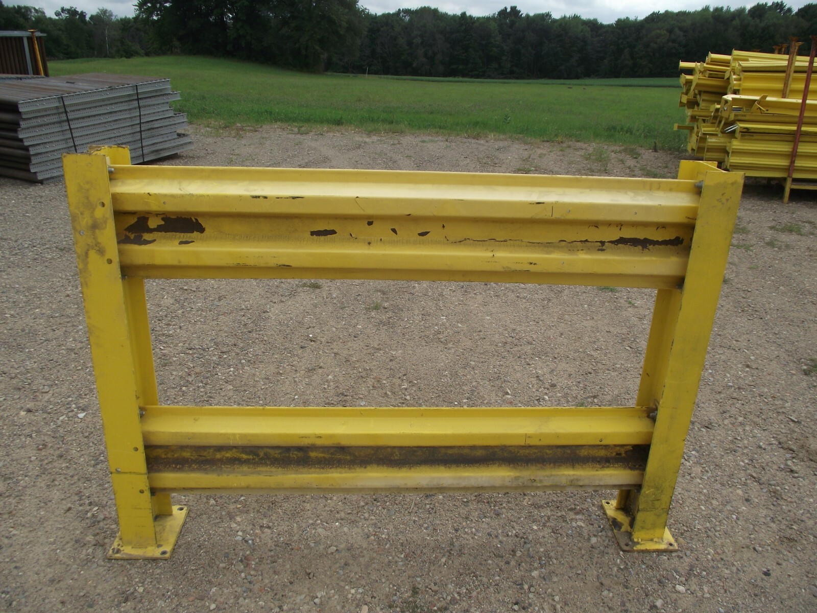 ONE 5' x 42" BOLT ON SECTION OF SAFETY GUARD RAIL, COMPLETE W/I-BEAM ...