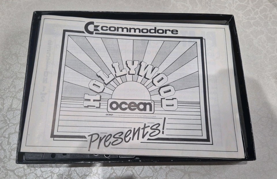 Commodore C64 game Hollywood Collection 5 games Rambo Platoon Top Gun ...