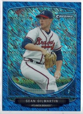 2013 Bowman Chrome Sean Gilmartin Braves Mini Blue Shimmer Refractor ...