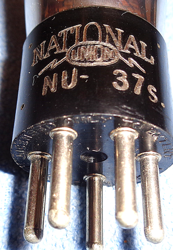 1 National Union 37 Vacuum Tube RARE Globe 1930's Triode for Vintage AM ...