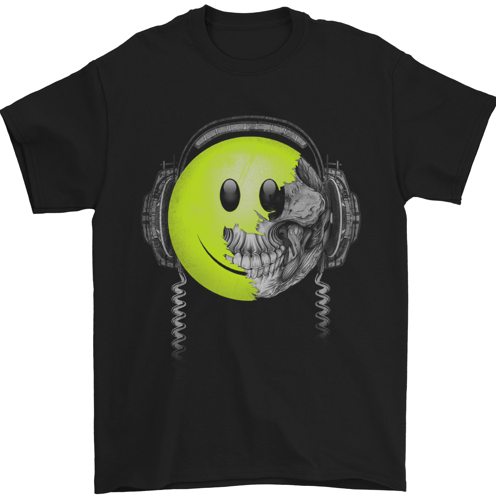 DJ Skull Dance Music DJing Skull Headphones Mens T-Shirt 100% Cotton | eBay