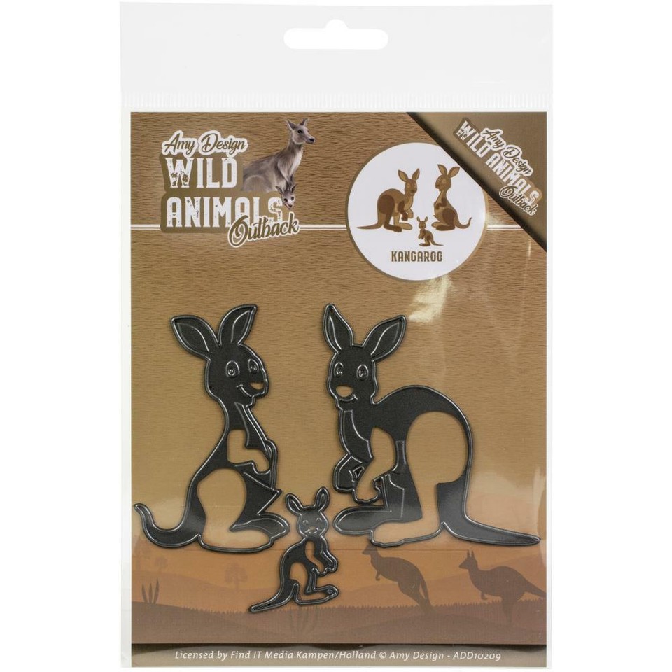 KANGAROO Wild Animals OUTBACK Die Cutting Dies Set Amy Design ADD10209 ...