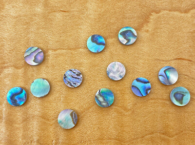 Dot Inlays - Set of 12 - Paua Abalone 6.4mm (1/4") - For Guitar/Luthier ...