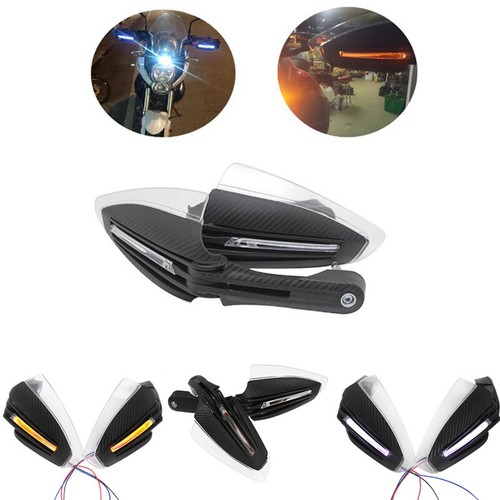 2X Universal Motorcycle Hand Guard Handlebar Wind Protector Handguard ...
