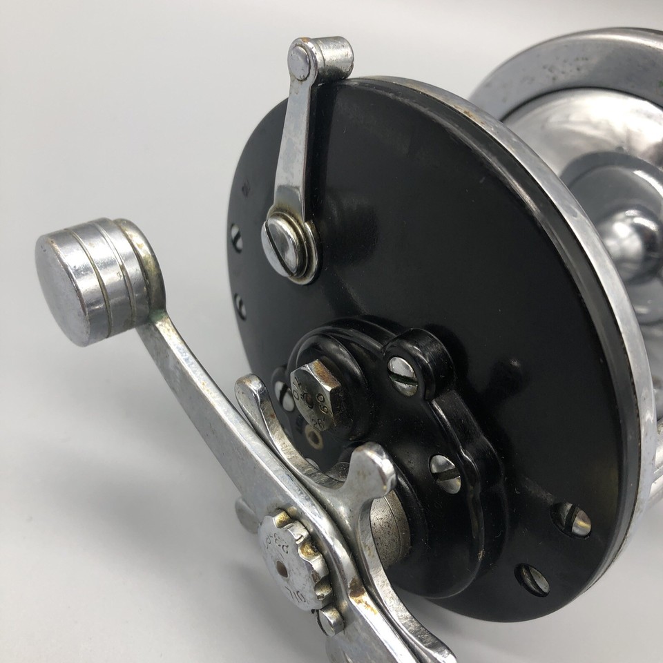 Vintage Penn 60 Long Beach Fishing Reel Smooth Operation YELLOW HANDLE ...