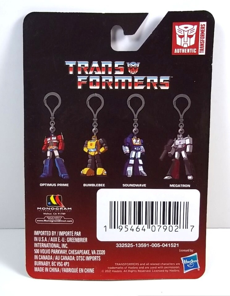 Transformers figure bag clip Bumblebee blister pack | eBay