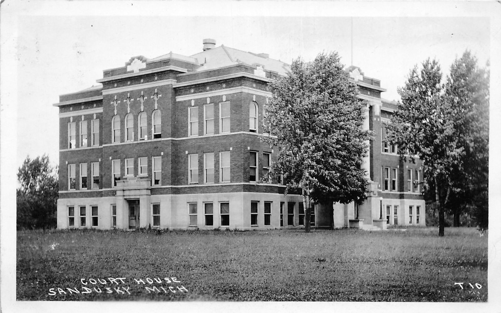 H19/ Sandusky Michigan RPPC Postcard c1910 1932 Court House Building 3 ...