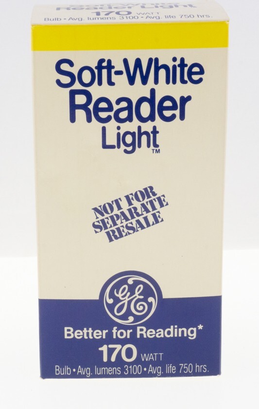 Vtg GE 170 Watt Soft White Reader Light New Old Stock w/fact Sheet ...