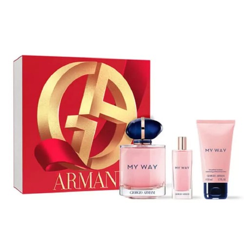 Giorgio Armani My Way Gift Set - 3oz EDP 0.5oz Travel Parfum 1.7oz Body ...