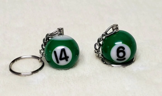 Pool Ball Keychain Billards Ball Minature Poolball Keychain Pool ...