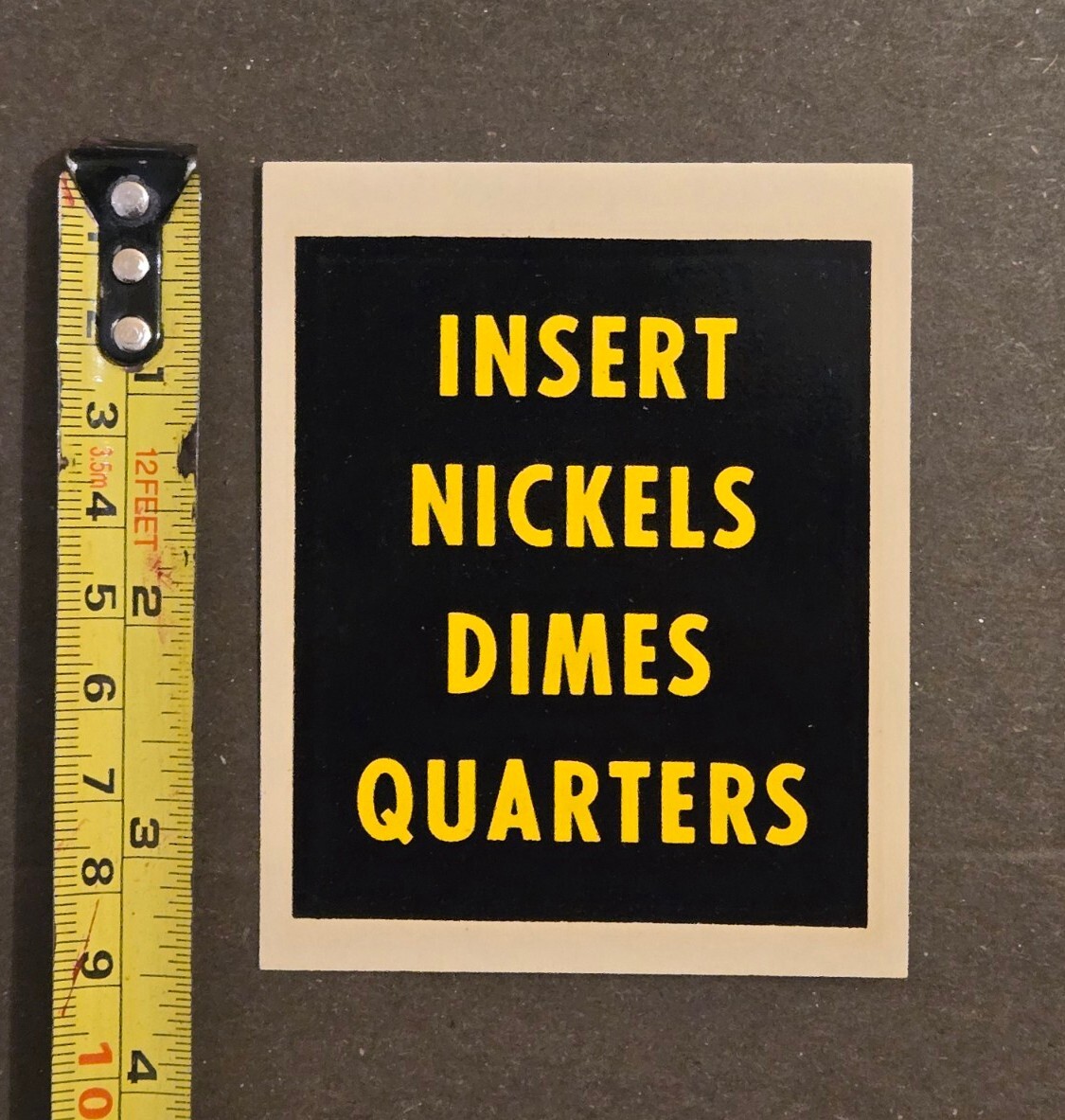 Insert Nickels Dimes Quarters Waterslide Decal Gum Peanut Candy Vending ...